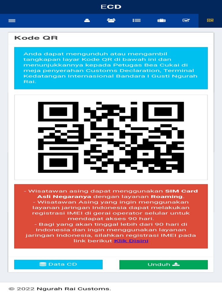 Registrasi IMEI dan Kode QR Bea Cukai | PDF