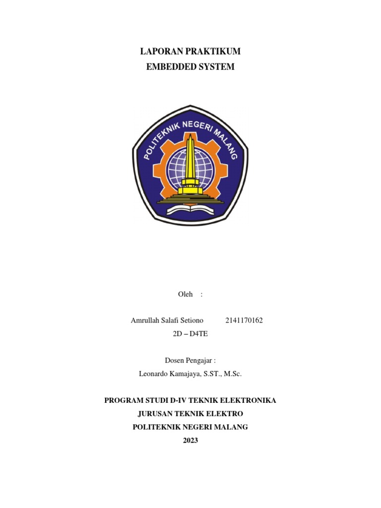 04 - Amrullah Salafi Setiono - Laporan 1 Embedded System | PDF