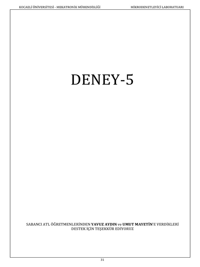 Deney-5 Kesme (PIC16f8.) | PDF