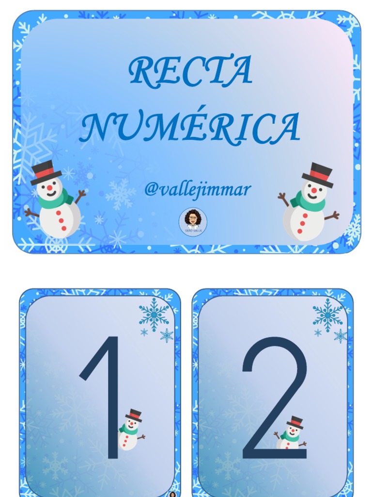 Recta Numérica Invierno Del 1 Al 30 | PDF