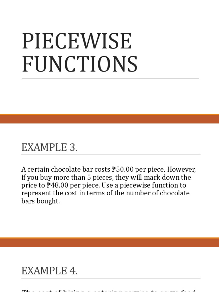 Piecewise Functions | PDF