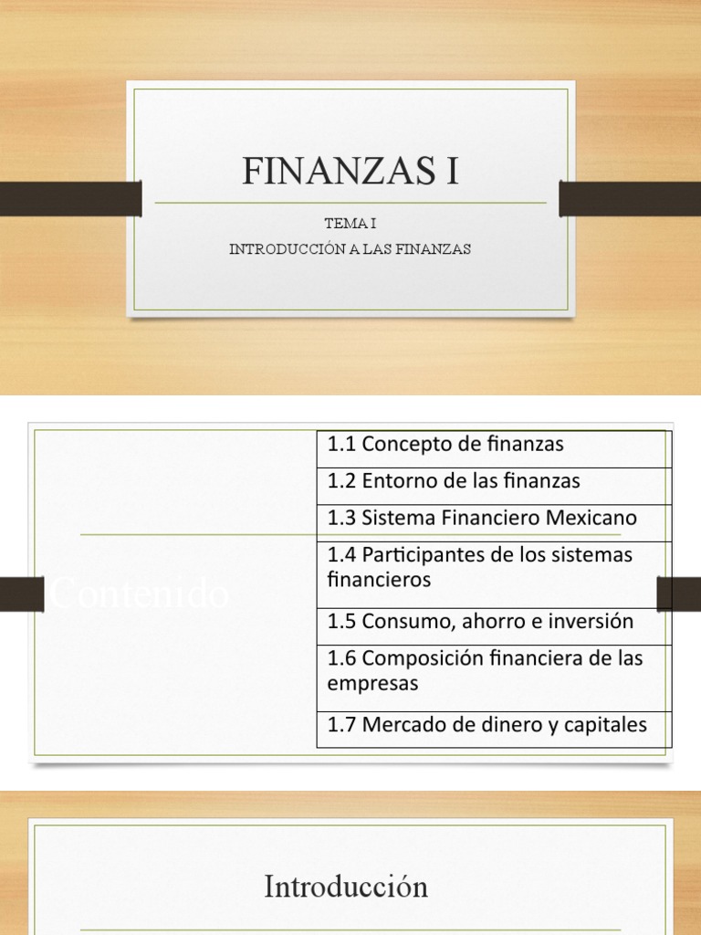 Introducción A Las Finanzas | PDF | Sistema financiero | Inversiones