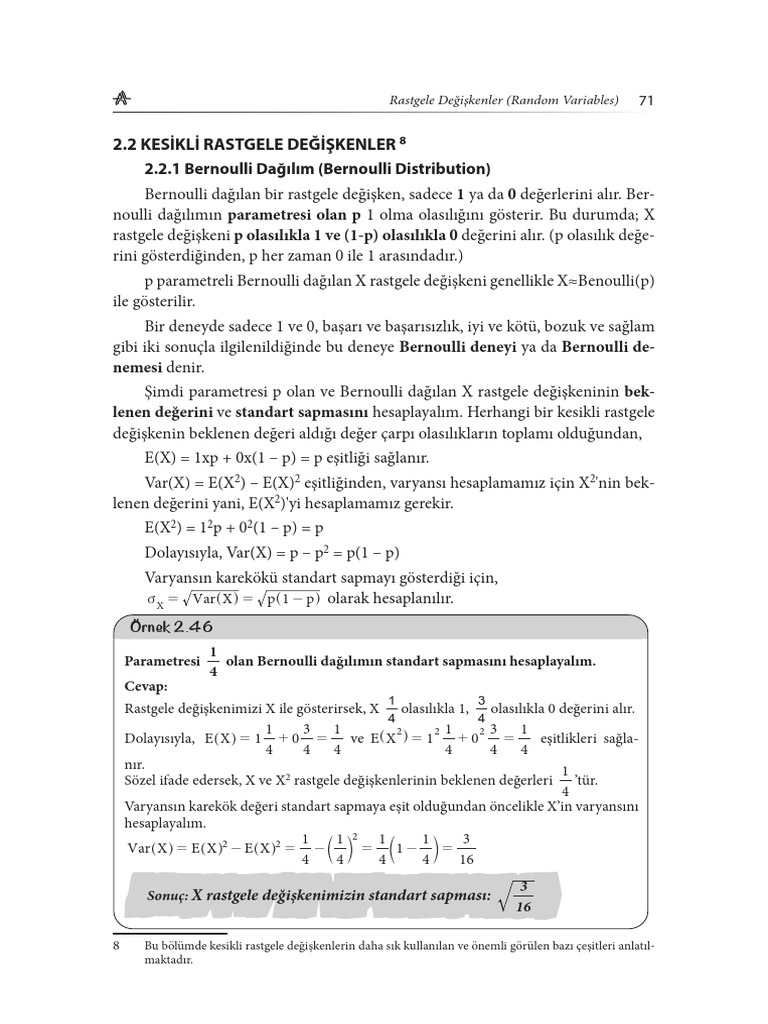 Bernoulli Ve Binom Dagilim | PDF