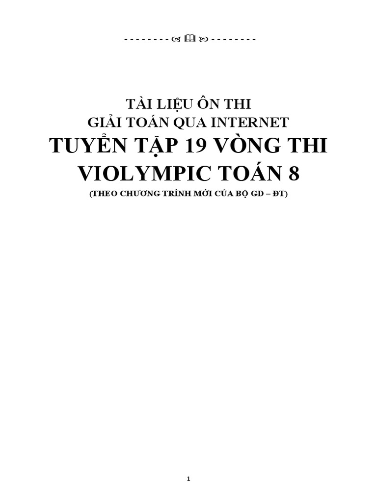 Violympic Toán 8 | PDF