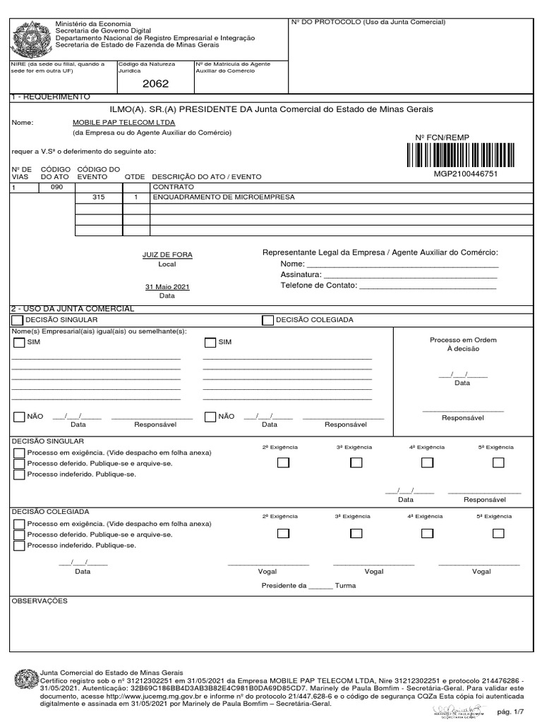 14 - Contrato Social | PDF | Autenticação | Business