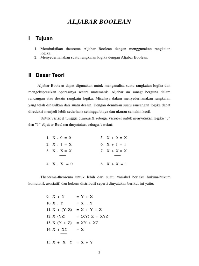 Aljabar Boolean | PDF
