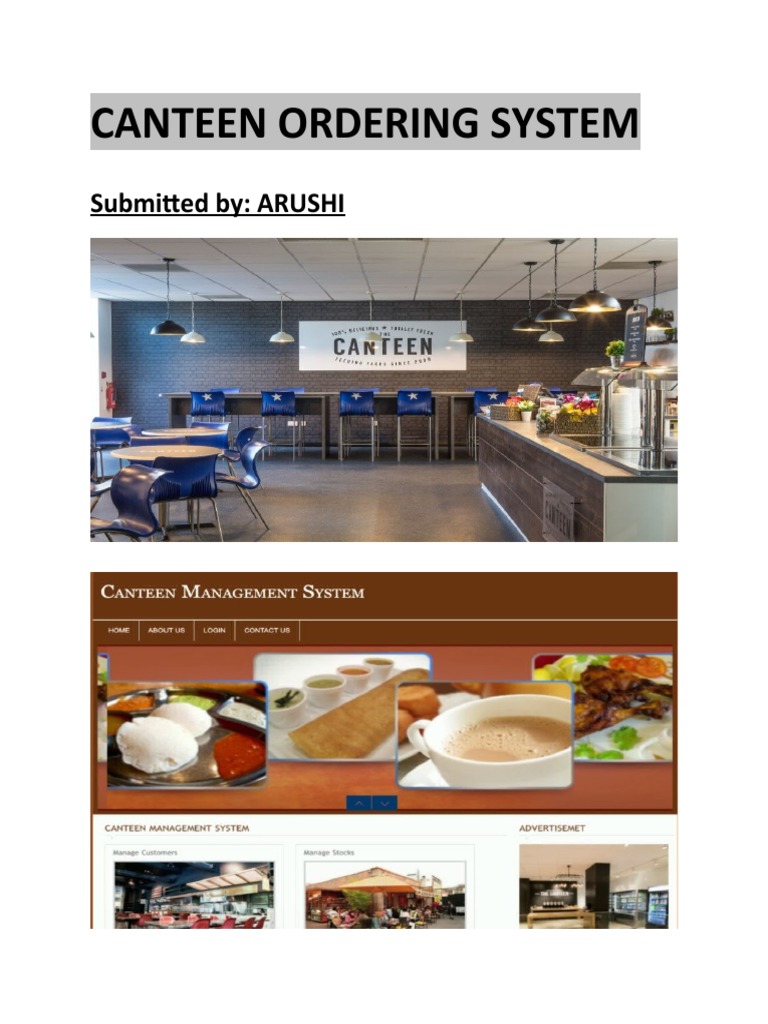 Canteen Ordering System | Download Free PDF | Cafeteria | Waiting Staff