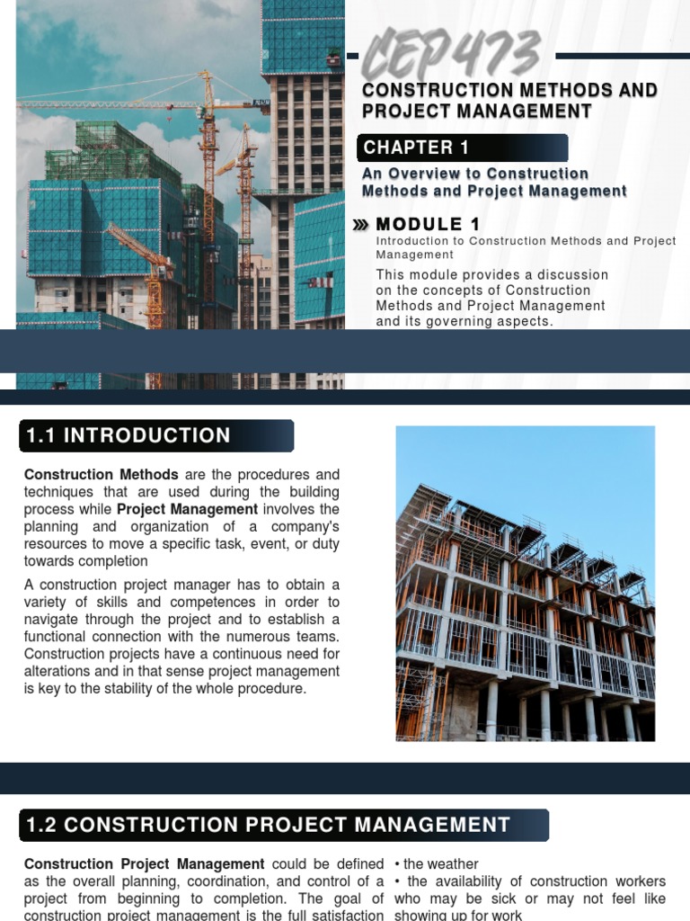 An Overview of Key Concepts in Construction Project Management | PDF ...