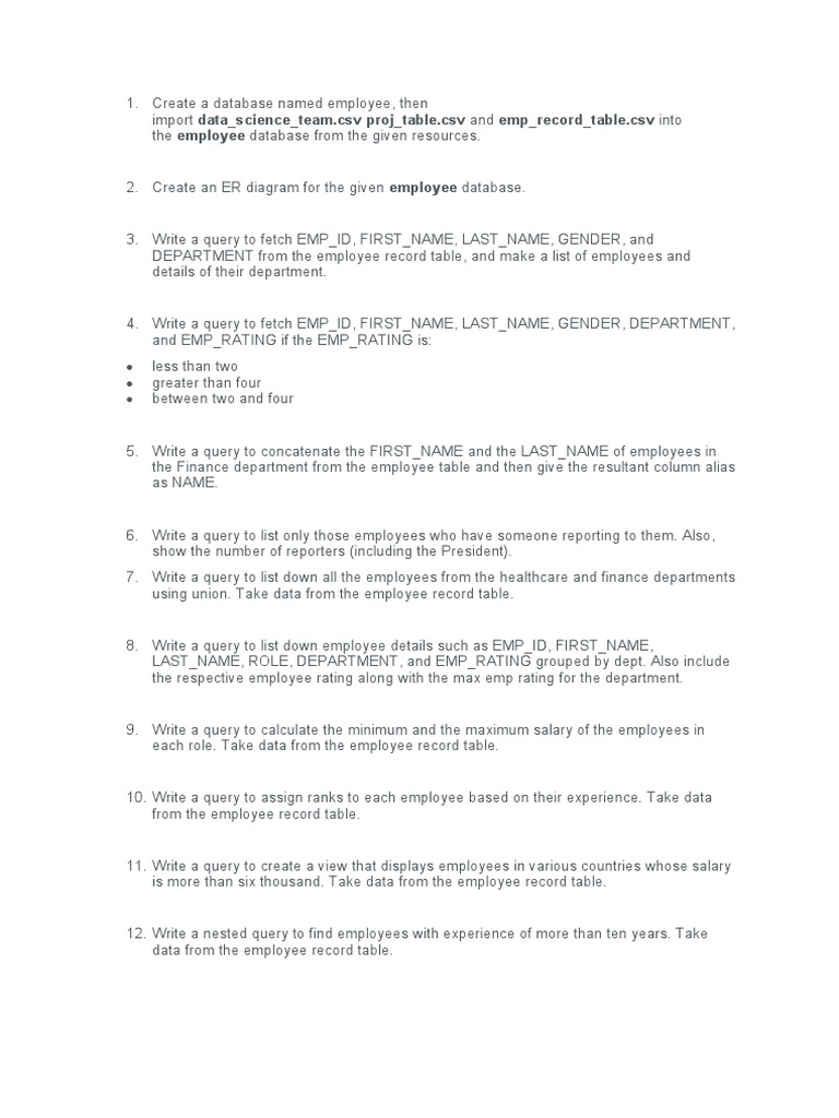 ScienceQtech Employee Performance Mapping | PDF | Databases ...