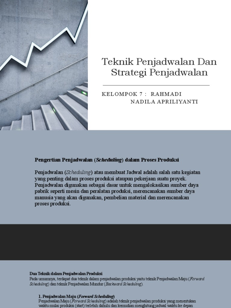 Teknik Penjadwalan Dan Strategi Penjadwalan | PDF