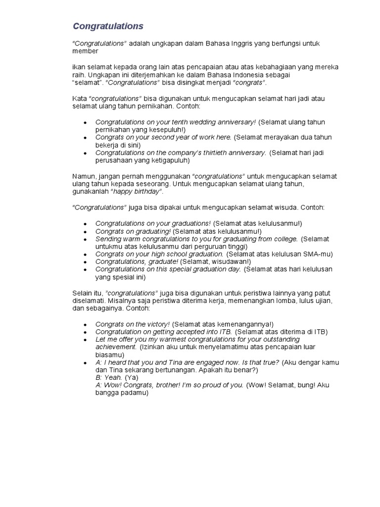 Congratulations VS Compliments | PDF