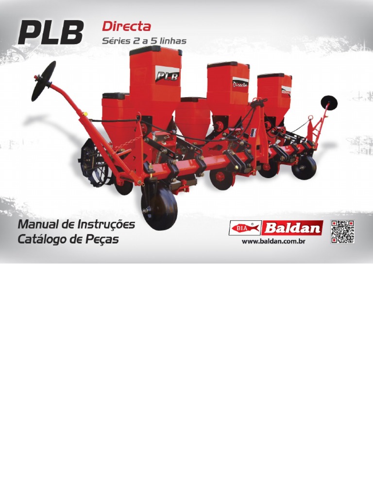 Plantadeira Baldan PLB - Directa Séries 2 A 5 Linhas | PDF