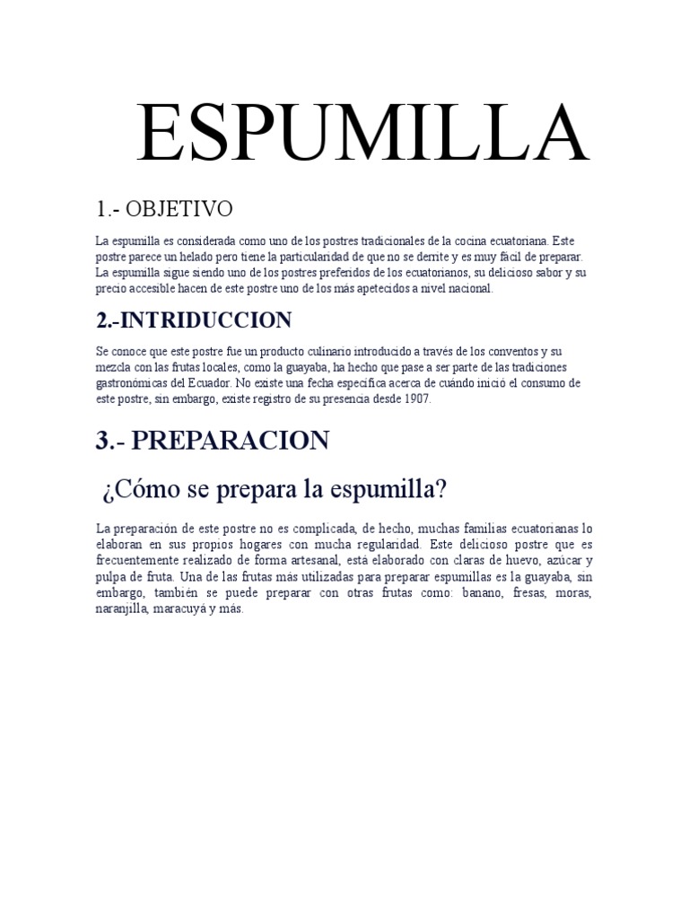 ESPUMILLA | PDF