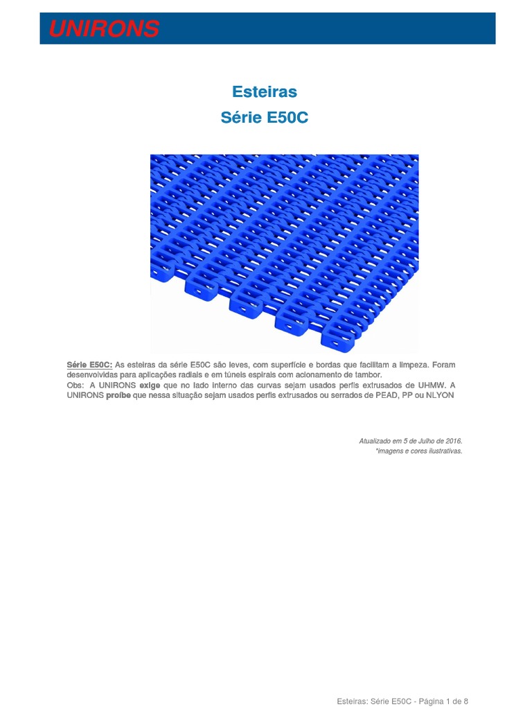 Esteiras - Serie E50C | PDF