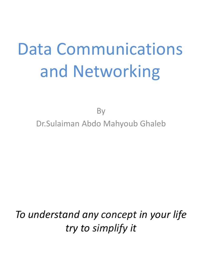Data Comunication and Networking Introuction | Download Free PDF | Computer Network | Internet