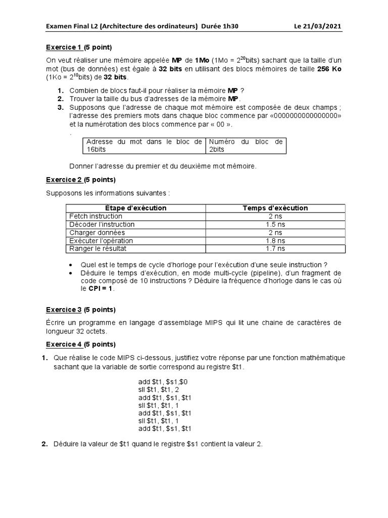 Corrigé Examen Final | PDF | Programme informatique | Programmation