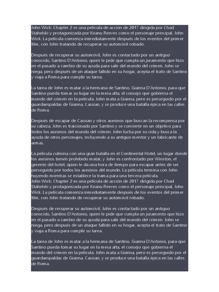 John Wick Pdf