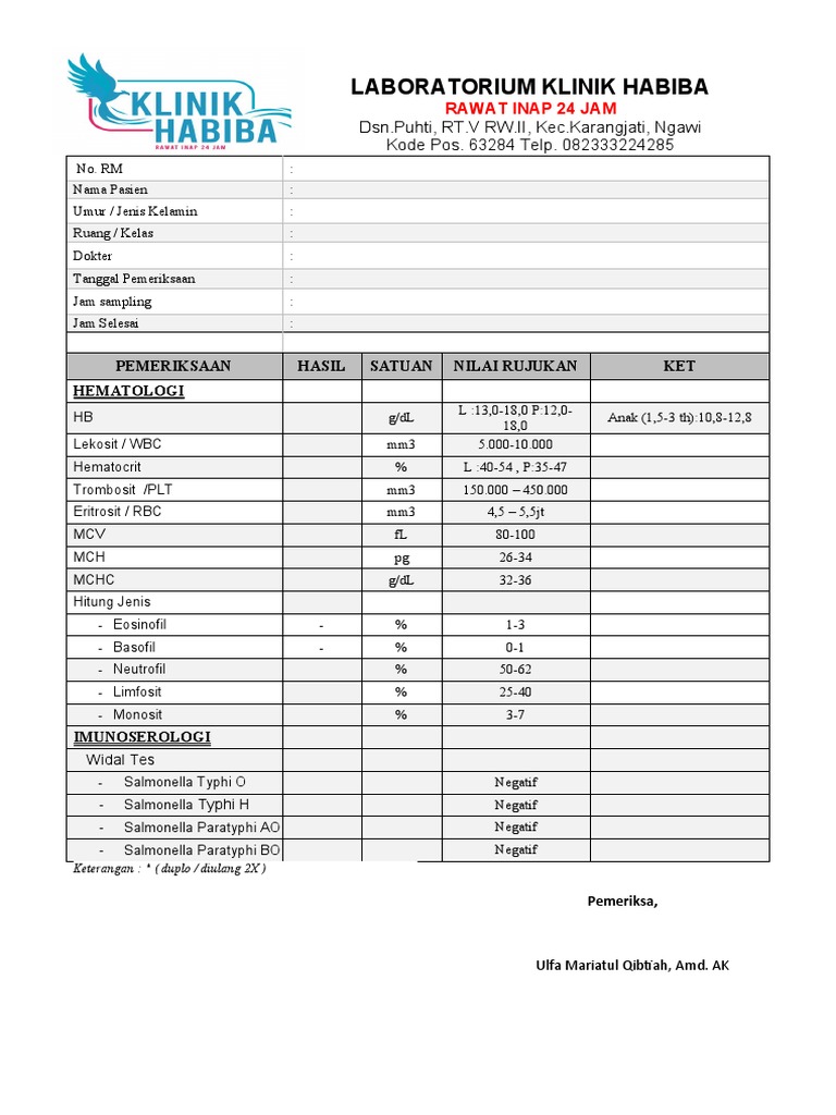 Blanko DL, Widal | PDF