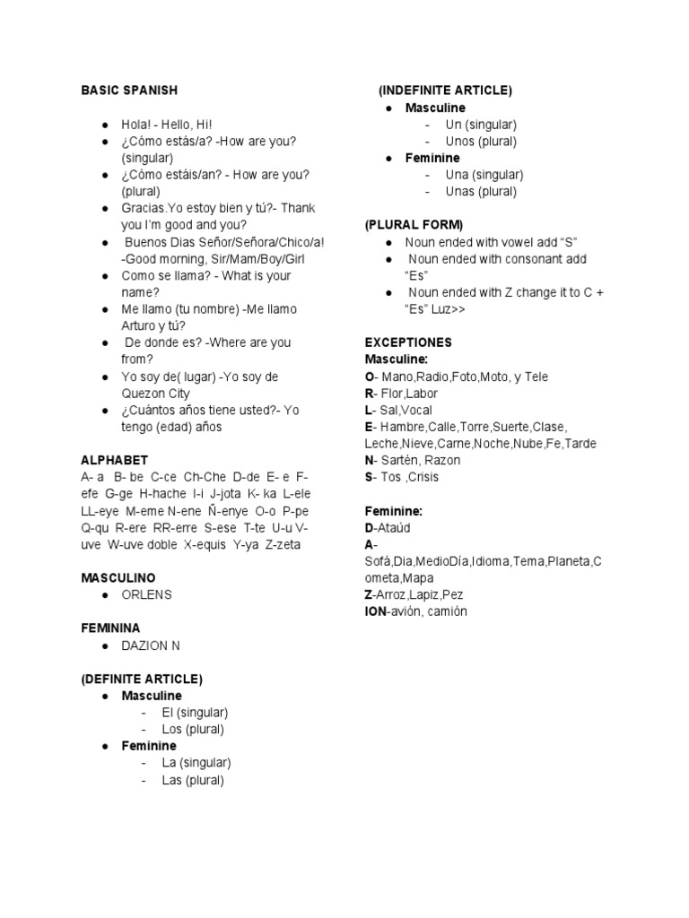 Fola Reviewer Prelim | PDF