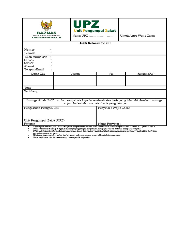 Kwitansi Upz | PDF