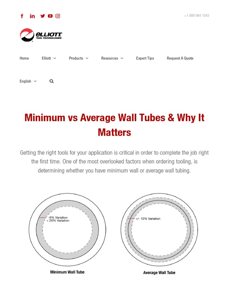 Minimum Vs Average Wall Tubes & Why It Matters - Elliott Tool | Download Free PDF | Pipe (Fluid ...