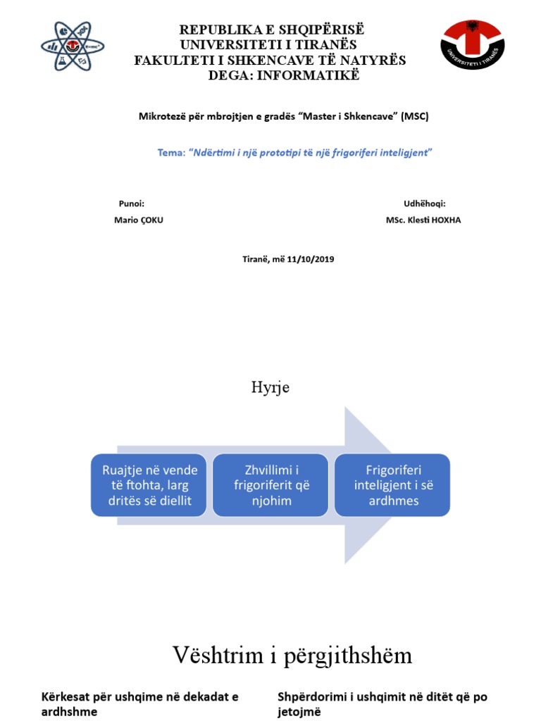 Prezantimi I Diplomes Frigorifer Inteligjent | PDF