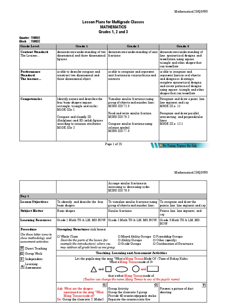 MATHEMATICS 123 - Q3W3 - DLP_jaybecina_larrymorandante_with Trial Version | PDF | Shape | Triangle