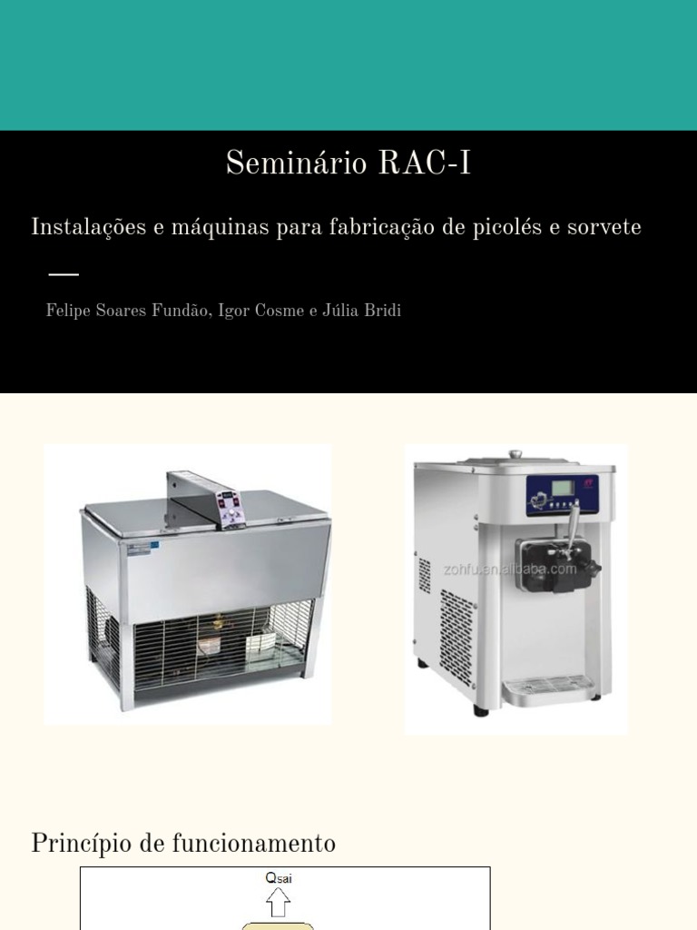 Grupo 2 - Instalações e Máquinas para Fabricação de Picolés e Sorvete | PDF