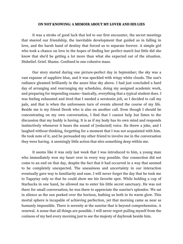 A Painful Awakening: Discovering Betrayal and Deception in a Secret ...