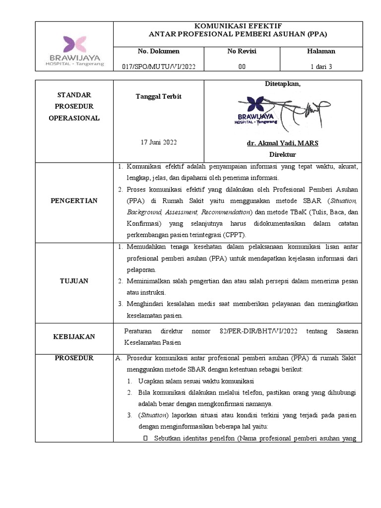 017 Komunikasi Efektif Antar Ppa | PDF