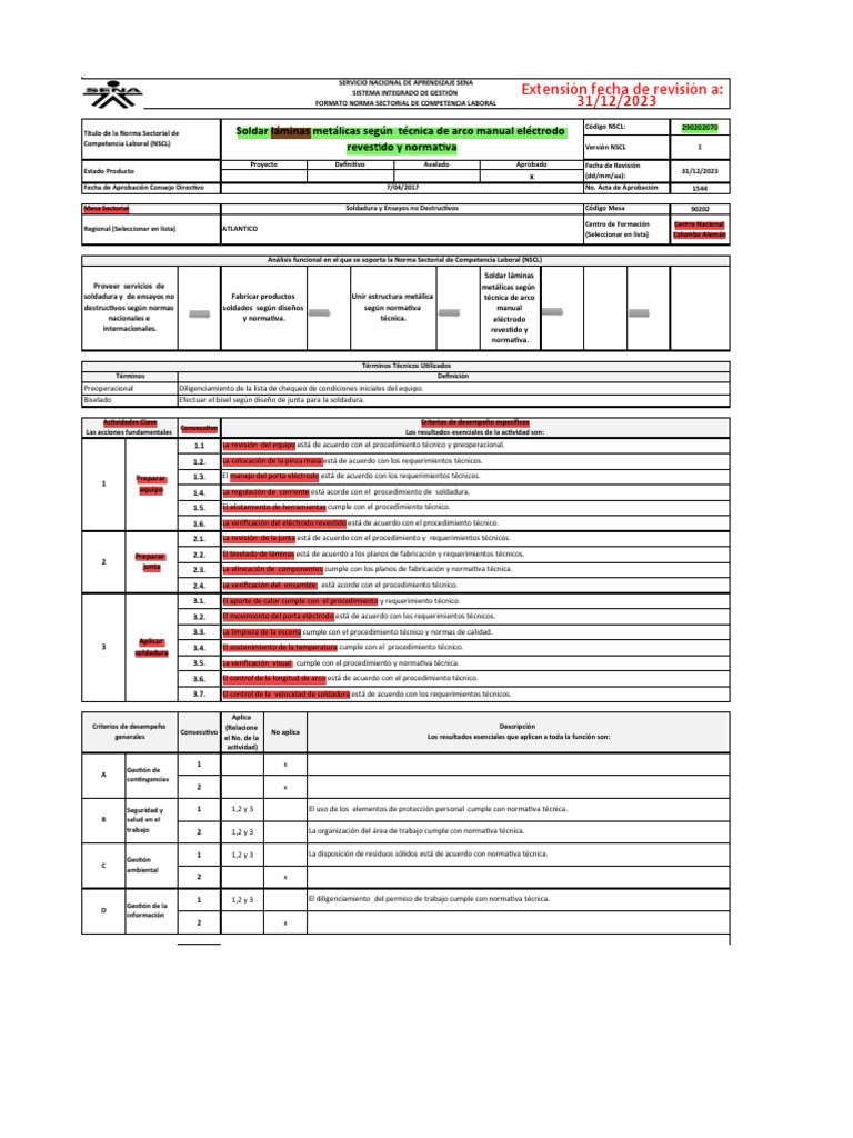 31/12/202 3 Extensión Fecha de Revisión A | PDF | Soldadura | Construcción