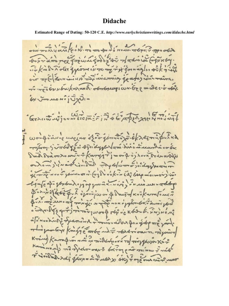 Authenticity of The Didache | Download Free PDF | Eucharist | Jesus