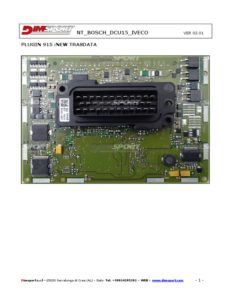 DCU15 IVECO ECU Connection Guide | PDF | Business