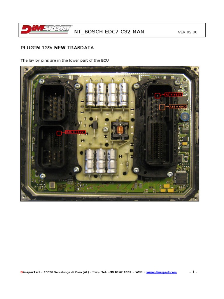 EDC7 C32 ECU Connection Guide | PDF