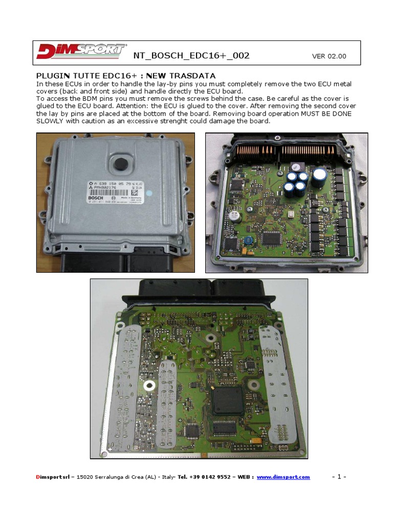 NT Bosch Edc16+ 002 1033 | PDF