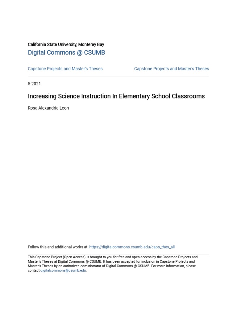 Boosting Science Education in Elementary Schools | PDF | Behavioural ...