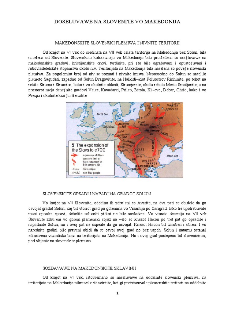 Doseluvawe Na Slovenite Vo Makedonija | PDF