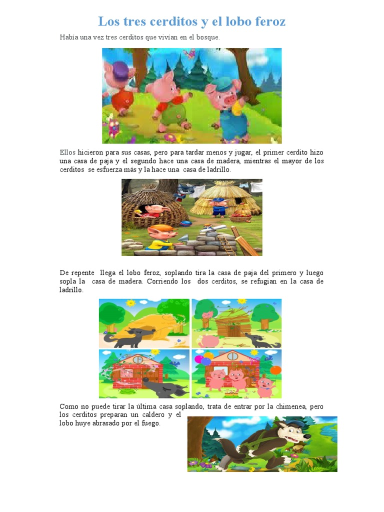 Los Tres Cerditos y El Lobo Feroz | PDF