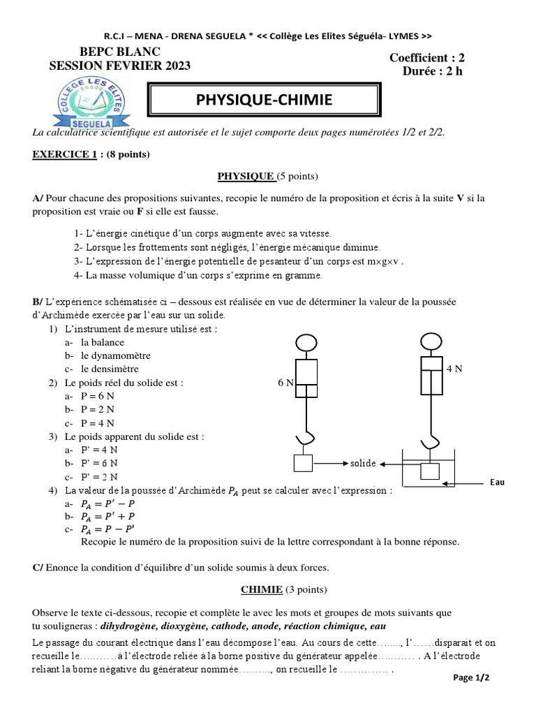 Poids réel et apparent en physique | PDF | Poids | Alcane