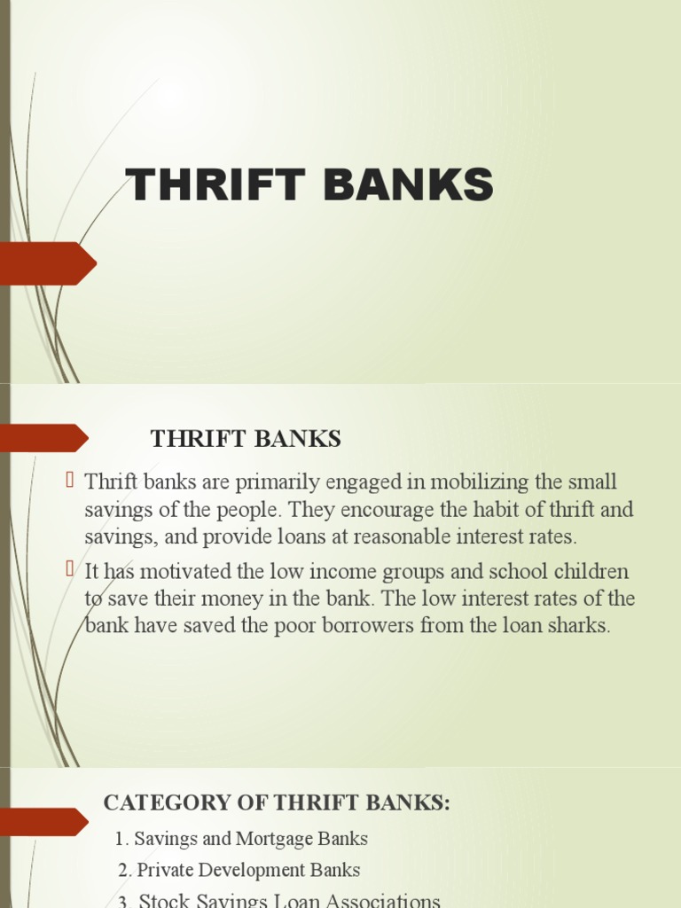 Chapter 5 Thrift Banks | PDF | Banks | Loans