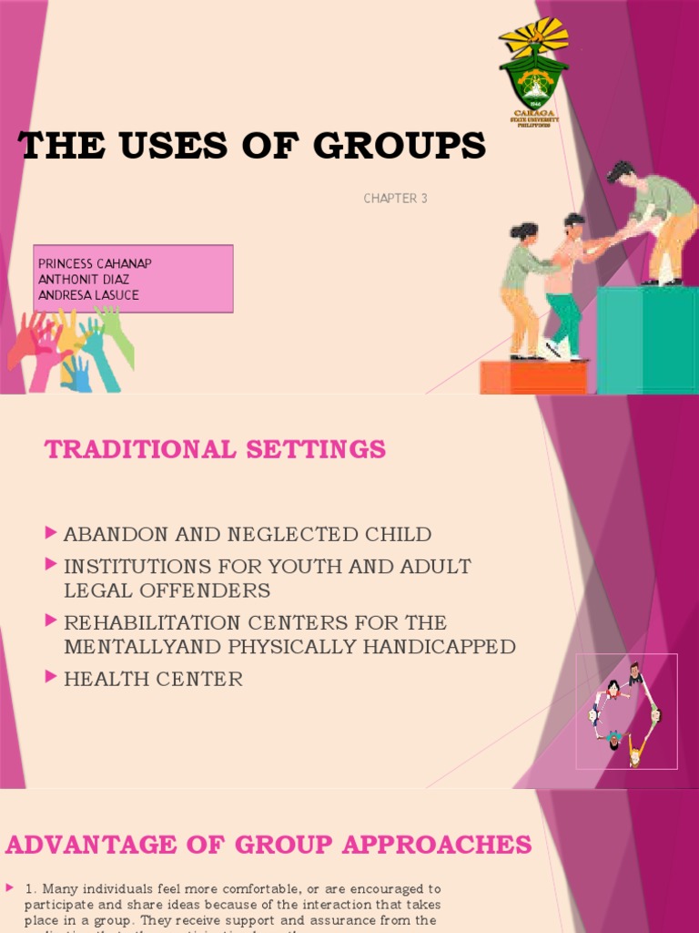 The Uses of Groups - PPTX Sw116 | PDF | Community | Attitude (Psychology)