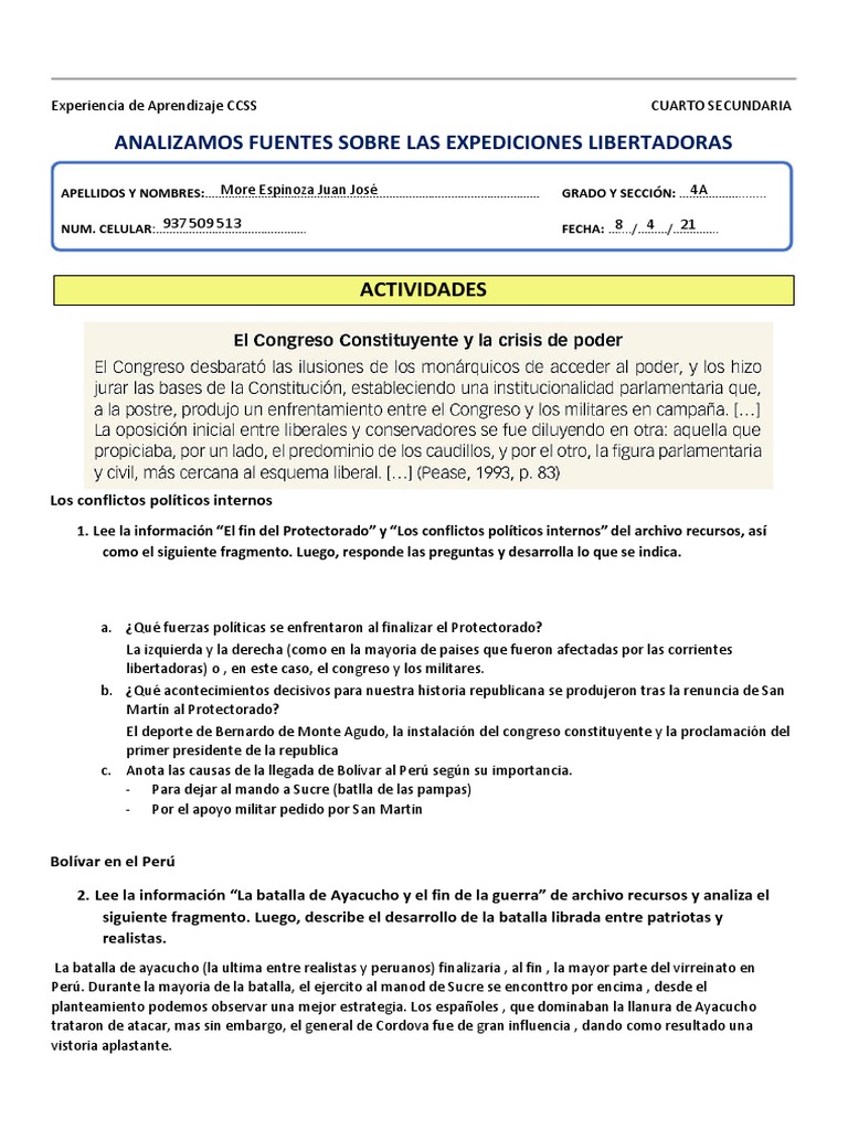 Semana 1 - CCSS - Juan Jose More Espinoza | PDF