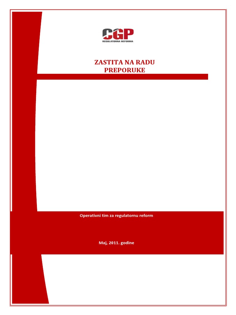 Zastita Na Radu - Preporuke | PDF