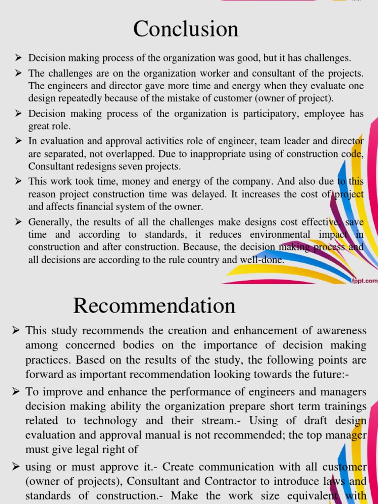 Conclusion | PDF | Decision Making | Evaluation