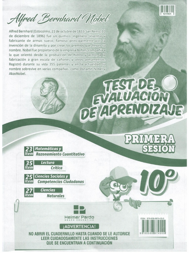 Alfred Bernal Nobel 101901 Sesion 1 | PDF