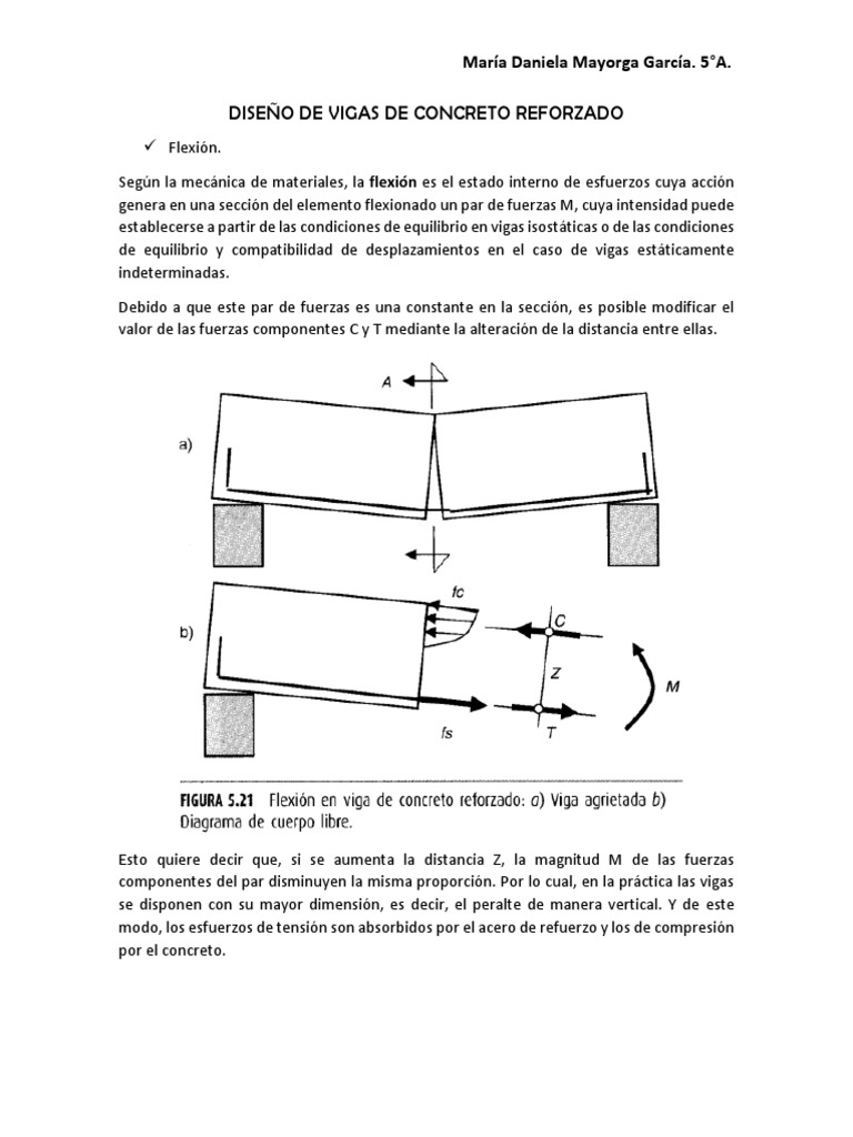 Resumen Diseño de Vigas de Concreto Reforzado | PDF | Viga (Estructura) | Concreto reforzado