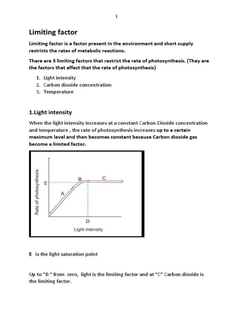 Limiting Factors | PDF