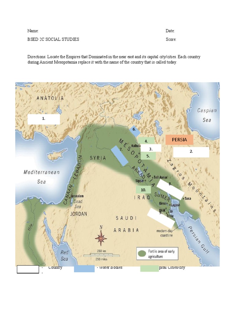 Mesopotamia Map Reading | PDF