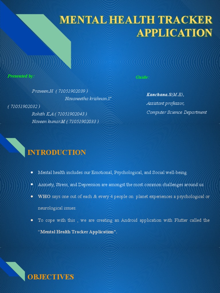 Mental Health Tracking Application (Batch-7) | PDF | Mobile App ...