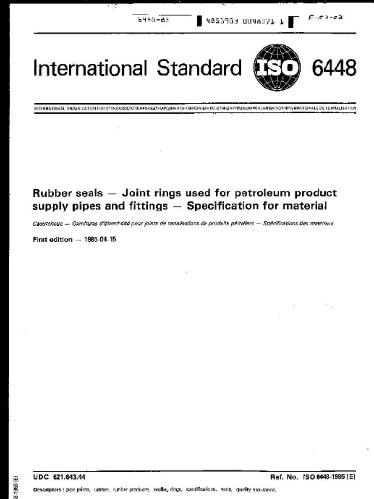 Iso 6448 - 1985 | PDF